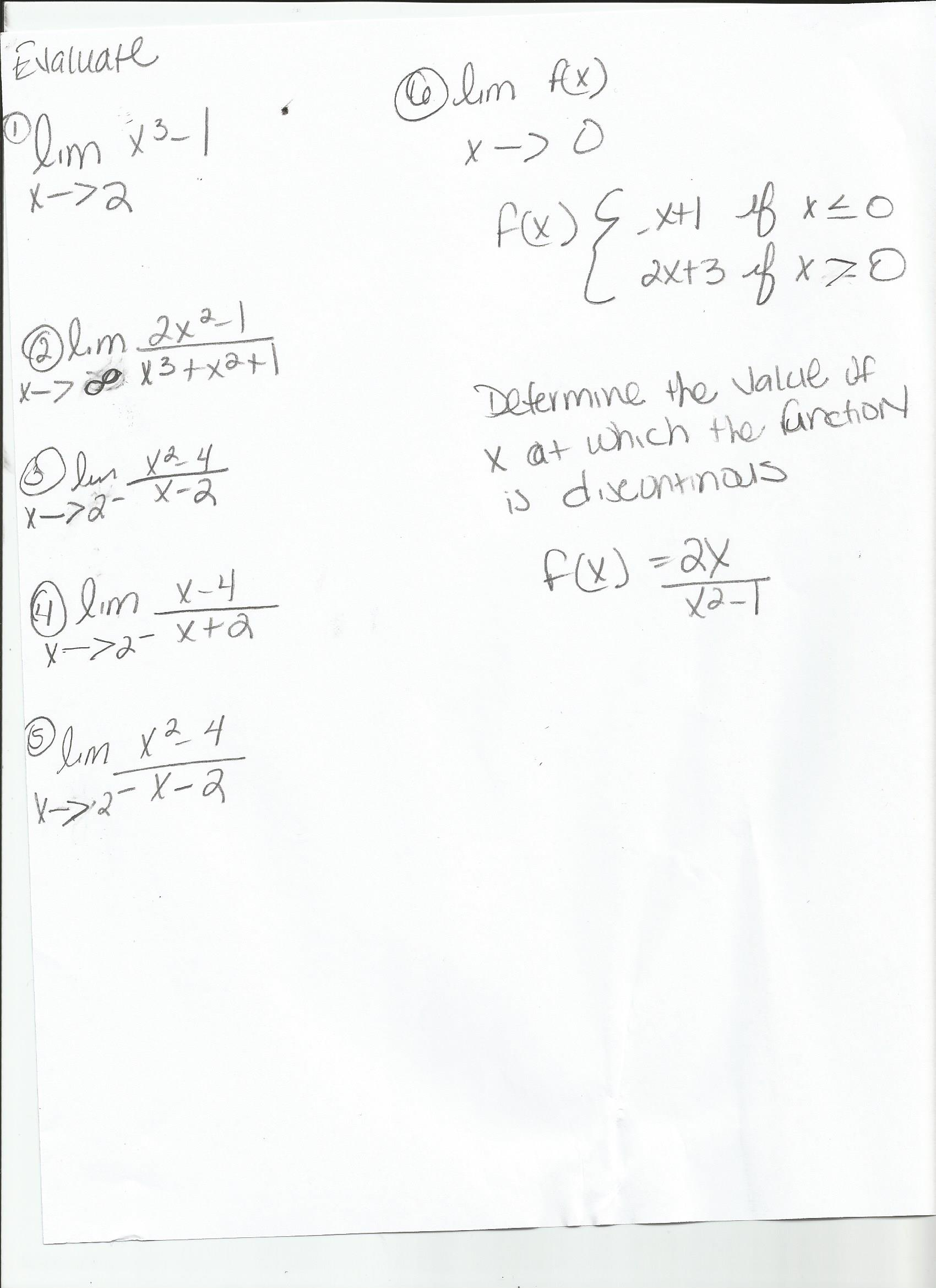 Solved Evaluate Determine the value of x at which the | Chegg.com