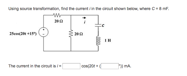 Solved Using Source Transformation Find The Current I In 8645