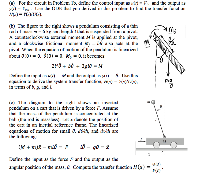 Solved (a) For the circuit in Problem 1b, define the control | Chegg.com