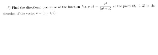 Solved Find the directional derivative of the function f(x, | Chegg.com