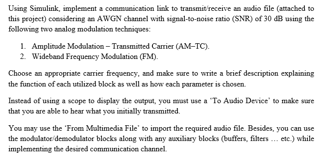 Using Simulink Implement A Communication Link To