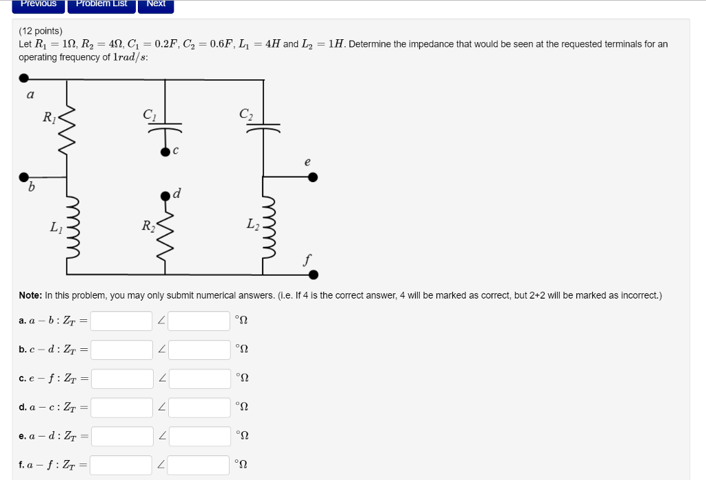 Solved Let R1=1Ω R2=4Ω, C1=0.2F, C2=0.6F, L1=4H and L2=1H. | Chegg.com Solved Let R1=1Ω R2=4Ω, C1=0.2F, C2=0.6F, L1=4H and L2=1H. | Chegg.com