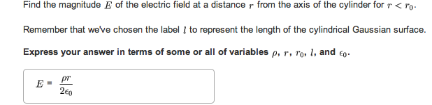 Solved Find the magnitude E of the electric field at a | Chegg.com