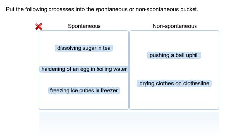 Solved Put the following processes into the spontaneous or | Chegg.com
