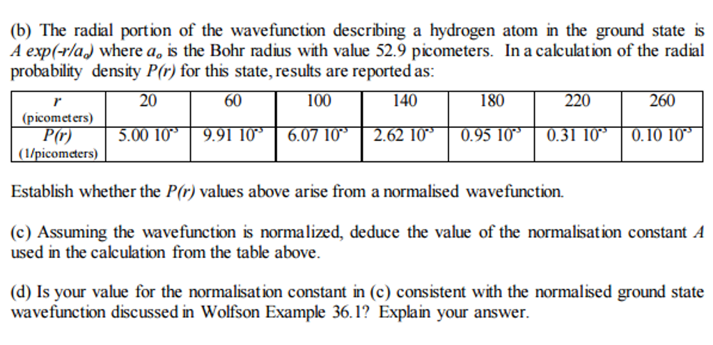Solved The radial portion of the wave function describing a | Chegg.com