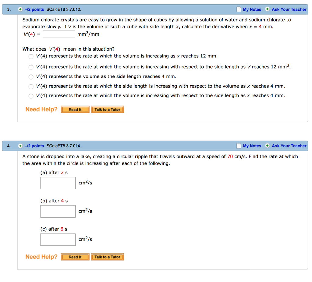 Solved 3. -12 points SCalcET8 3.7.012 My Notes Ask Your | Chegg.com Solved 3. -12 points SCalcET8 3.7.012 My Notes Ask Your | Chegg.com