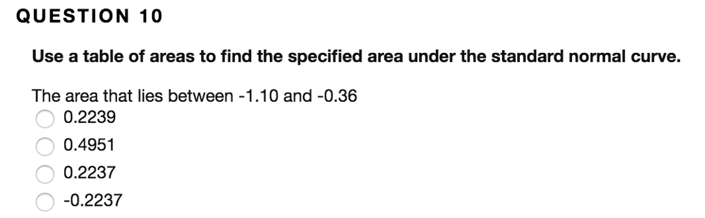 Solved Use a table of areas to find the specified area under | Chegg.com