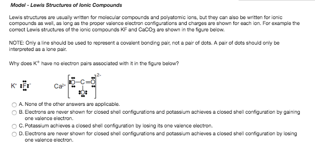 Solved Model -Lewis Structures of lonic Compounds Lewis | Chegg.com