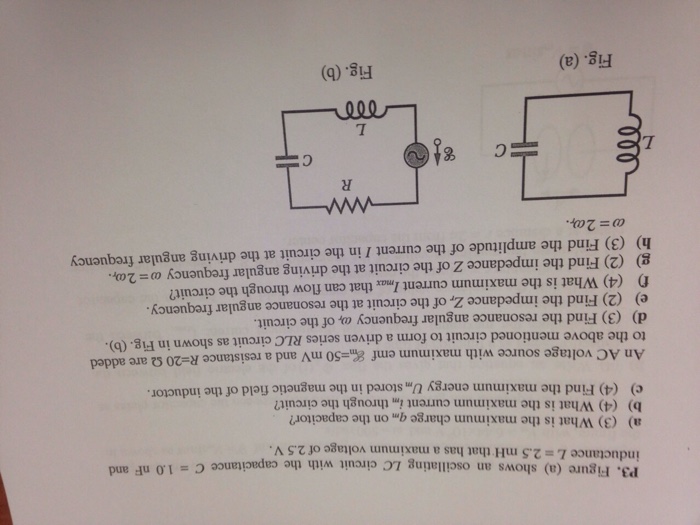 Solved Shows an oscillating LC circuit with the capacitor C | Chegg.com