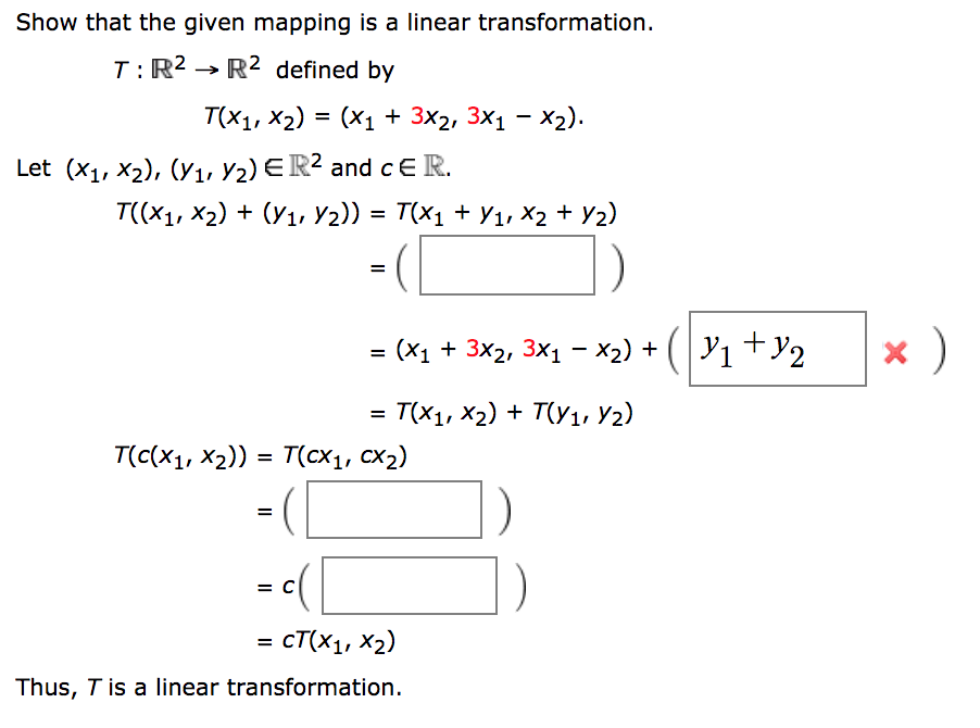 Solved Show that the given mapping is a linear | Chegg.com