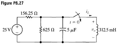 Solved The switch in the circuit in Fig. P8.27 has been open | Chegg.com
