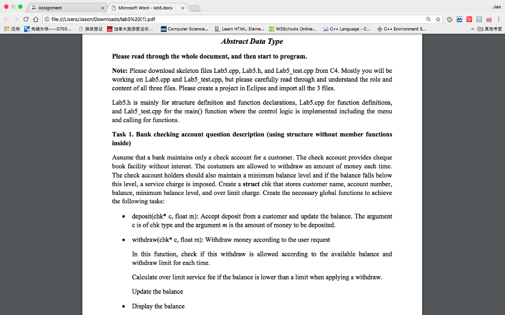 Solved xy D Microsoft Word-lab5.docx × \\ Jian ? (D | Chegg.com