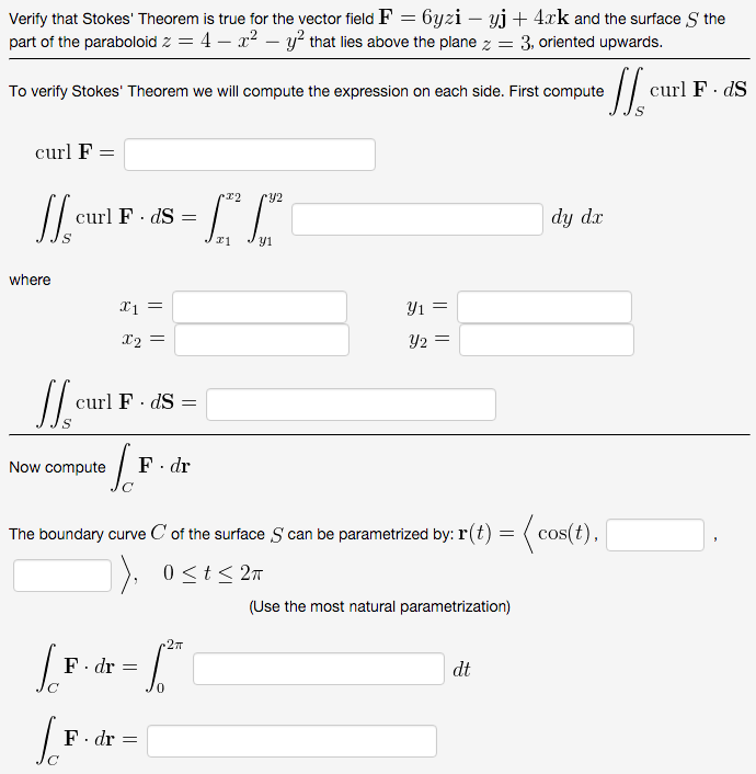 Solved Verify that Stokes' Theorem is true for the vector | Chegg.com