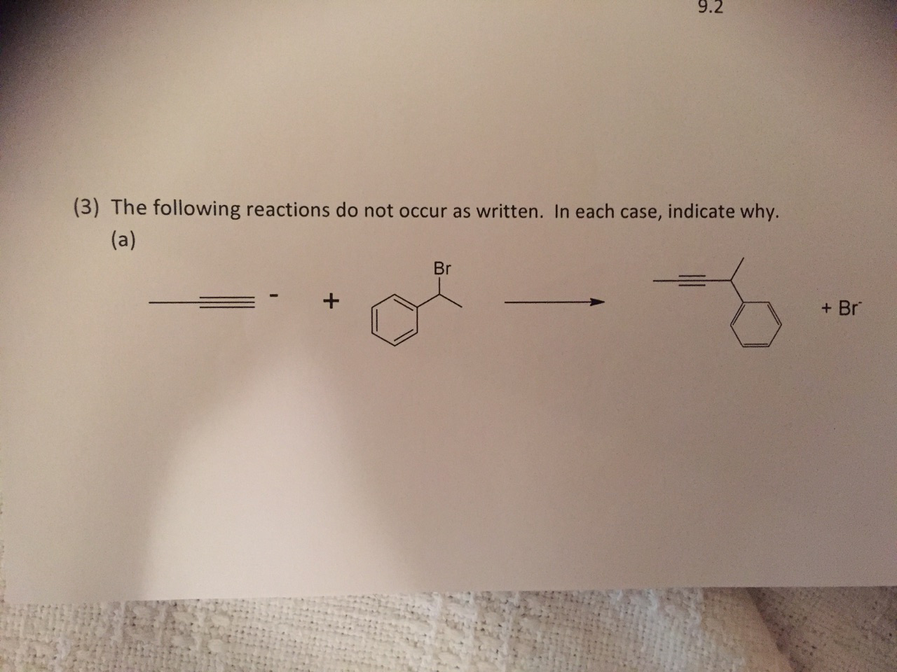 Solved The Following Reactions Do Not Occur As Written In