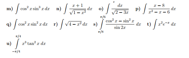 Solved integral cos^2 x sin^3 x dx integral x + | Chegg.com