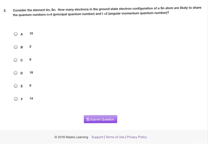 Solved Consider the element tin, Sn. How many electrons in | Chegg.com