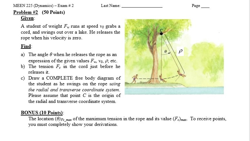 Solved MEEN 225 (Dynamics)-Exam # 2 Problem #2 (50 Points) | Chegg.com Solved MEEN 225 (Dynamics)-Exam # 2 Problem #2 (50 Points) | Chegg.com