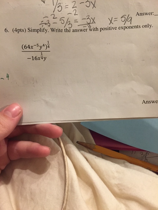 Solved Simplify. Write the answer with positive exponents | Chegg.com