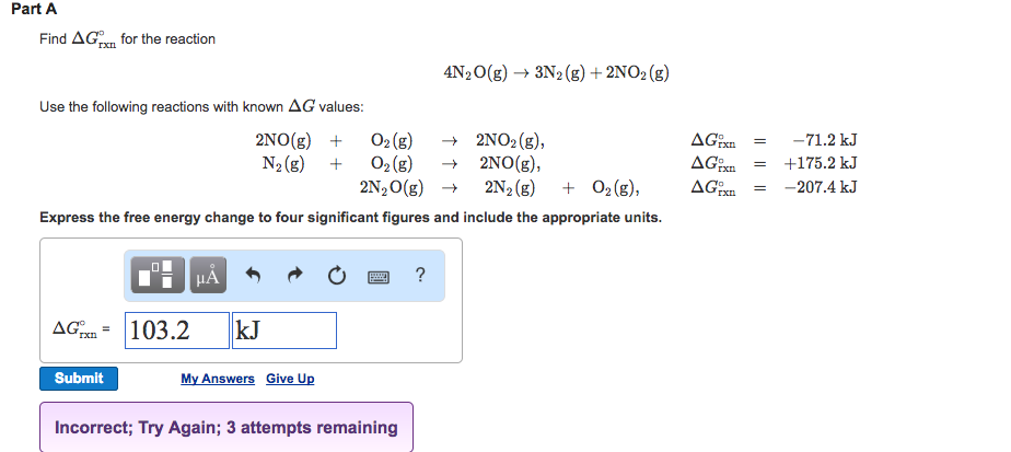 Solved 2 NO(g) O2 (g) 2NO2 (g) Express your answer using two | Chegg.com