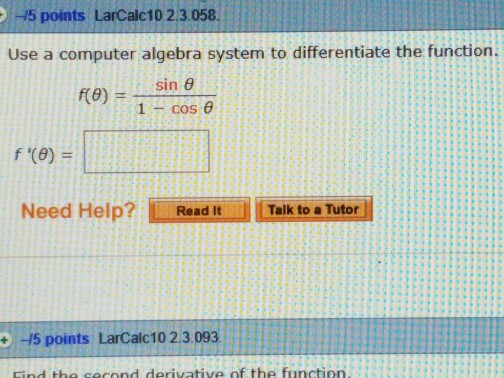 Solved Use a computer algebra system to differentiate the | Chegg.com