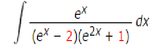 Solved Integral e^x/(e^x-2)(e^2x+1) dx | Chegg.com