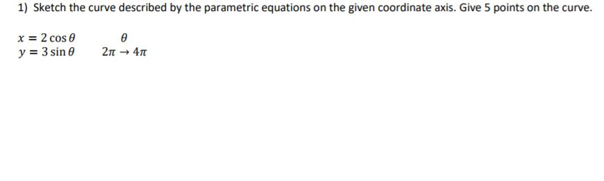 Solved 1) Sketch the curve described by the parametric | Chegg.com