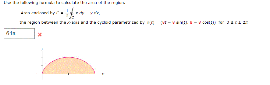 Solved Use the following formula to calculate the area of | Chegg.com