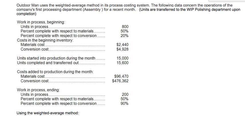 Solved Determine the equivalent units of production for | Chegg.com