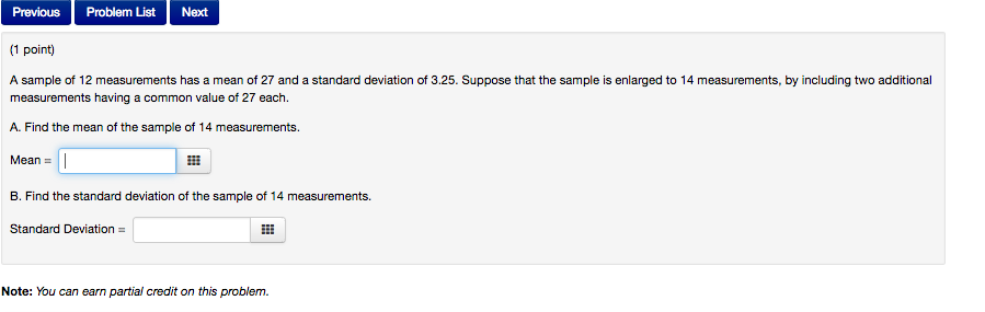 Solved A sample of 12 measurements has a mean of 27 and a | Chegg.com