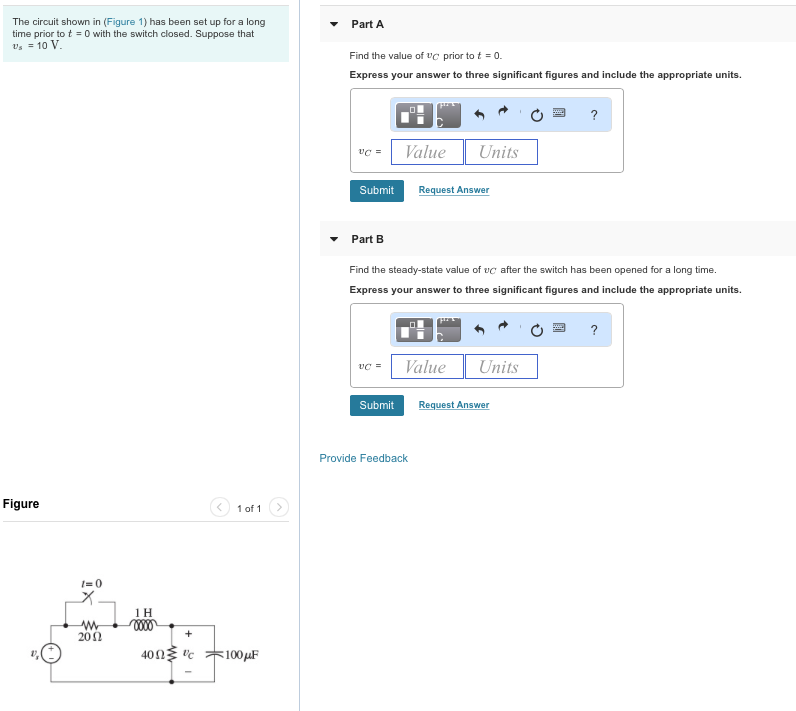 Solved The circuit shown in (Figure 1) has been set up for a | Chegg.com