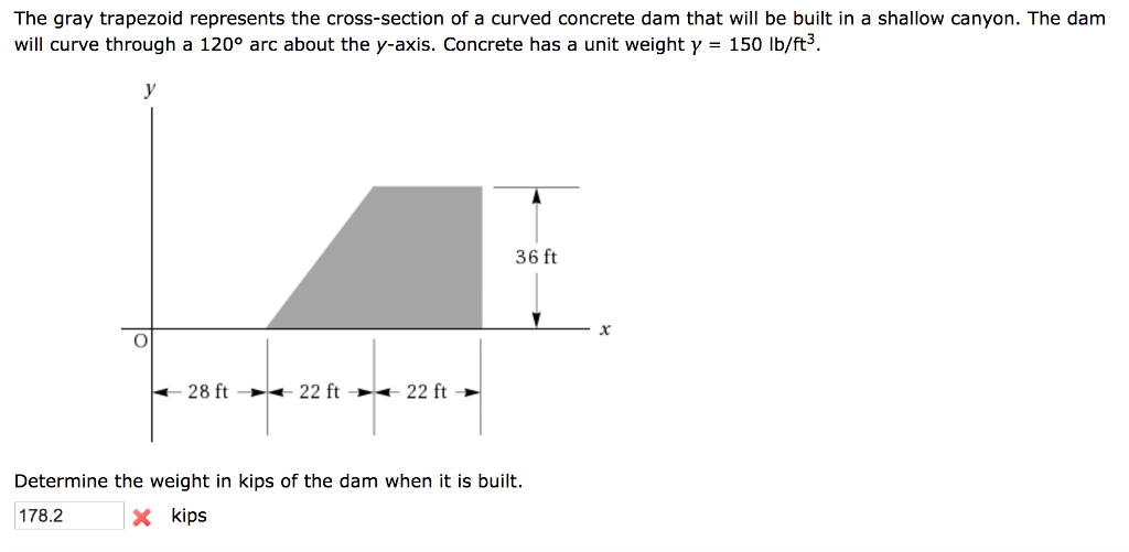Solved The gray trapezoid represents the cross-section of a | Chegg.com
