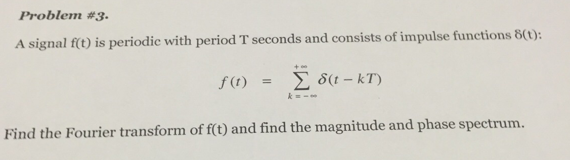 Solved A Signal F T Is Periodic With Period T Seconds And