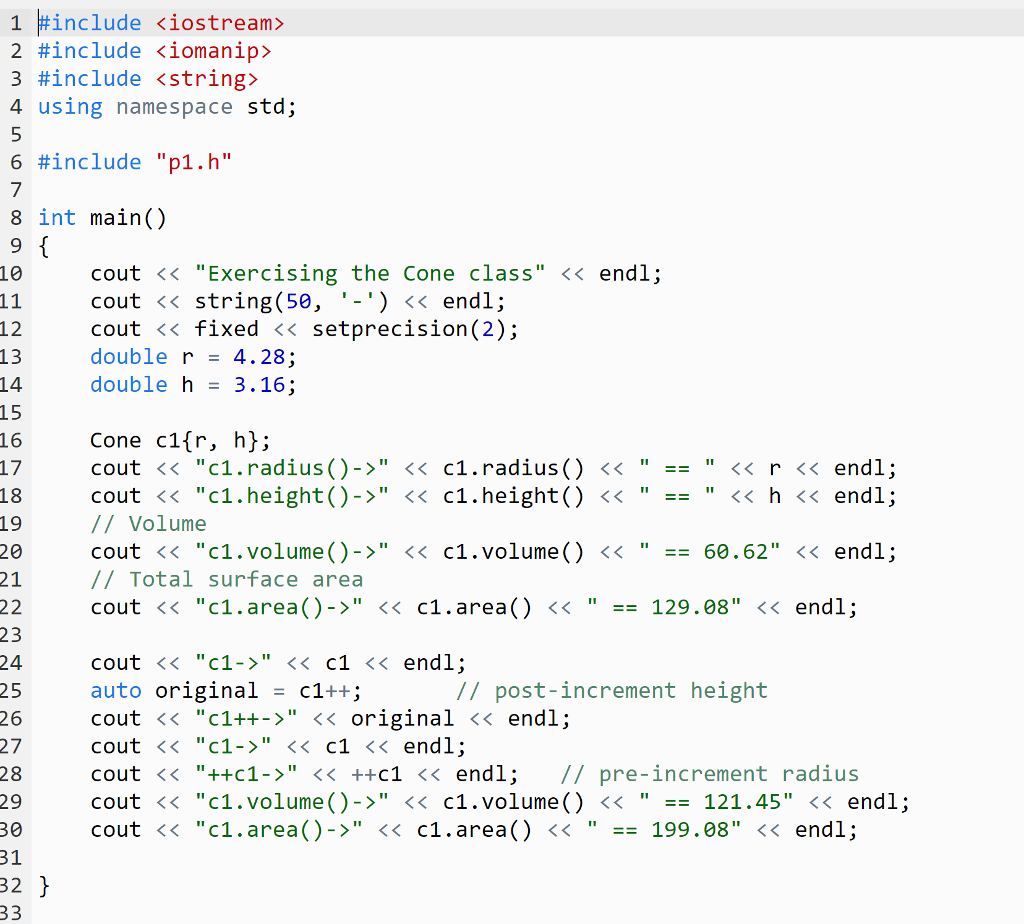 Solved C++ Problem: p1.h: #ifndef P1_H #define | Chegg.com