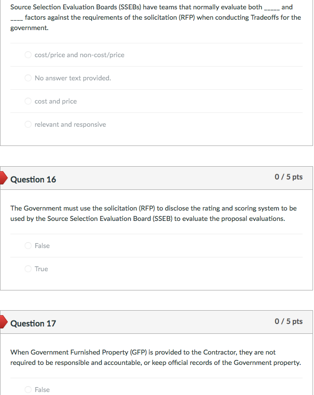 Solved Source Selection Evaluation Boards (SSEBs) have teams | Chegg.com