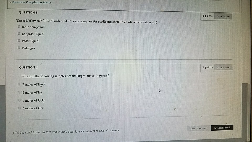 Solved QUESTION 1 5 points Save Answe In the following | Chegg.com