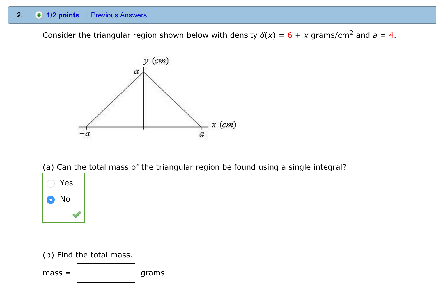 Solved Consider the triangular region shown below with | Chegg.com