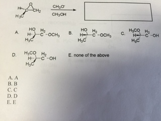 Solved CH3O 2CH3OH HO H2 HO H2 H3C D. E. none of the above | Chegg.com