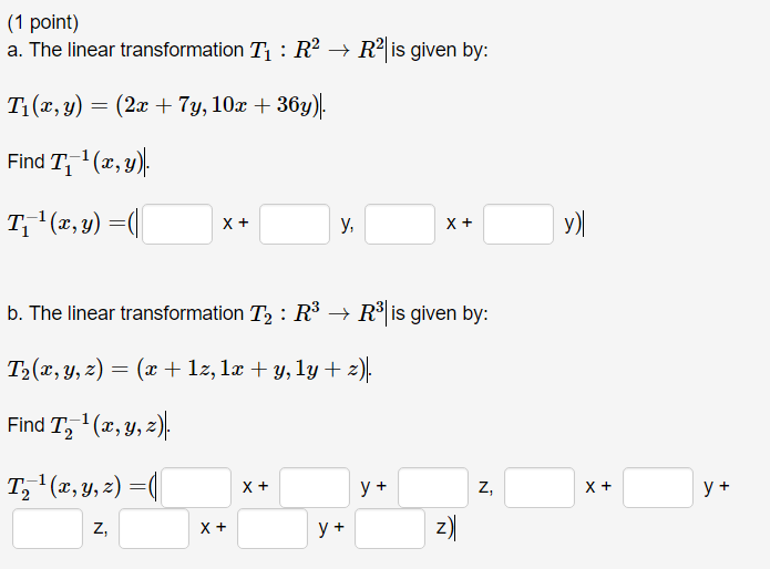 Solved The linear transformation T_1: R^2 rightarrow R^2| is | Chegg.com