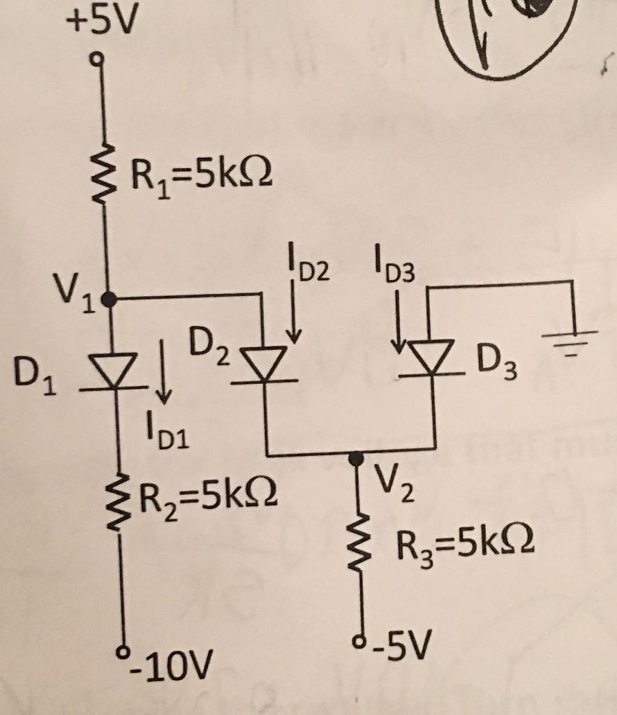Solved Assume the diode turn-on voltage is 0.7V in the | Chegg.com