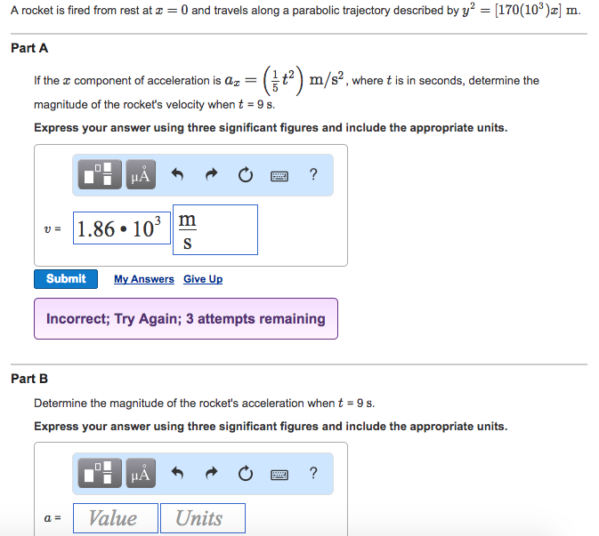 Solved A rocket is fired from rest at x = 0 and travels | Chegg.com