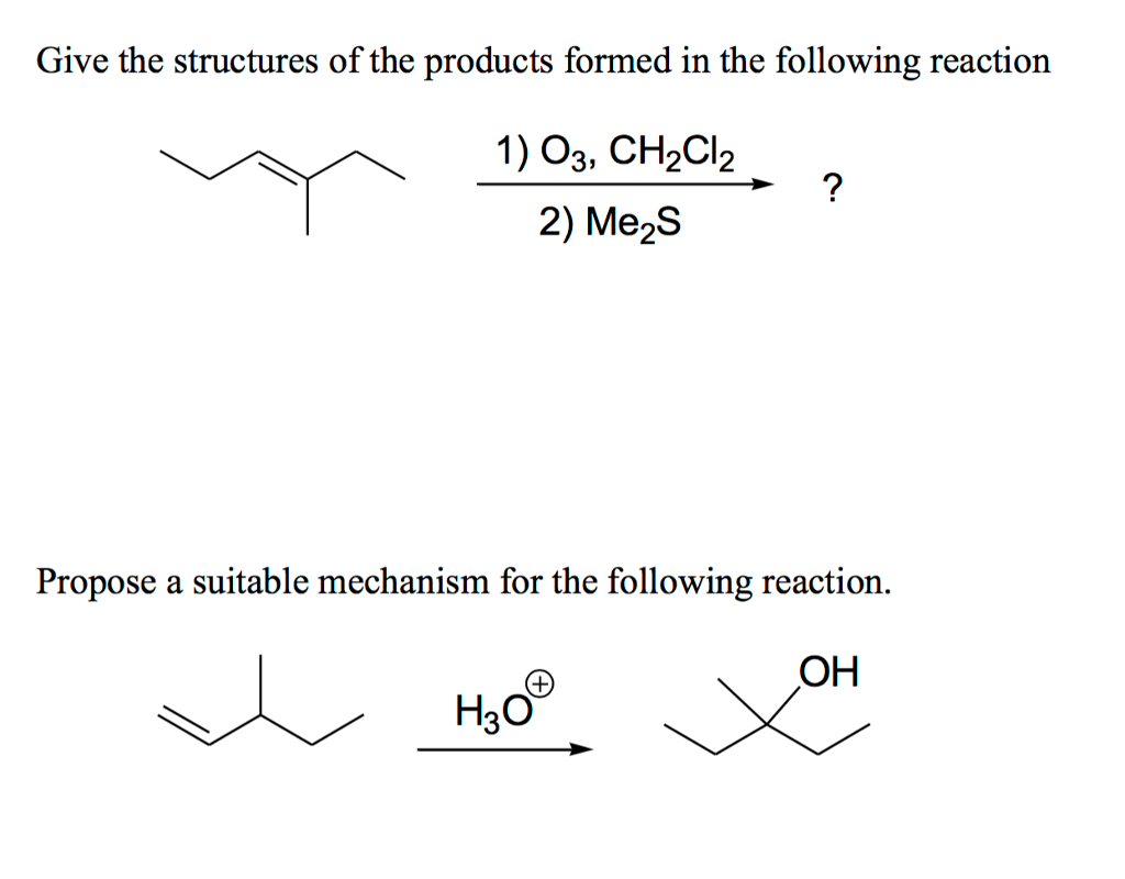 Solved Give the structures of the products formed in the | Chegg.com