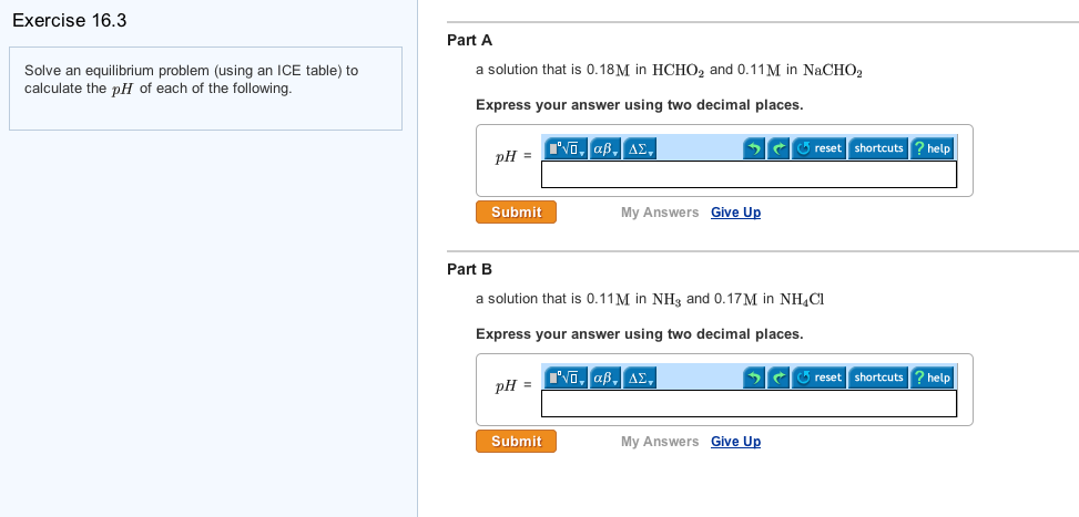 Solve an equilibrium problem (using an ICE table) to | Chegg.com