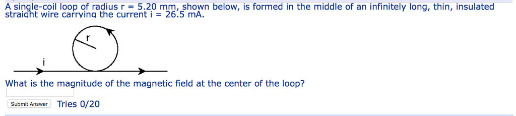 Solved A single-coil loop of radius r = 5.20 mm, shown | Chegg.com