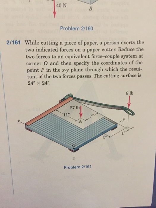 Solved While cutting a piece of paper, a person exerts the | Chegg.com