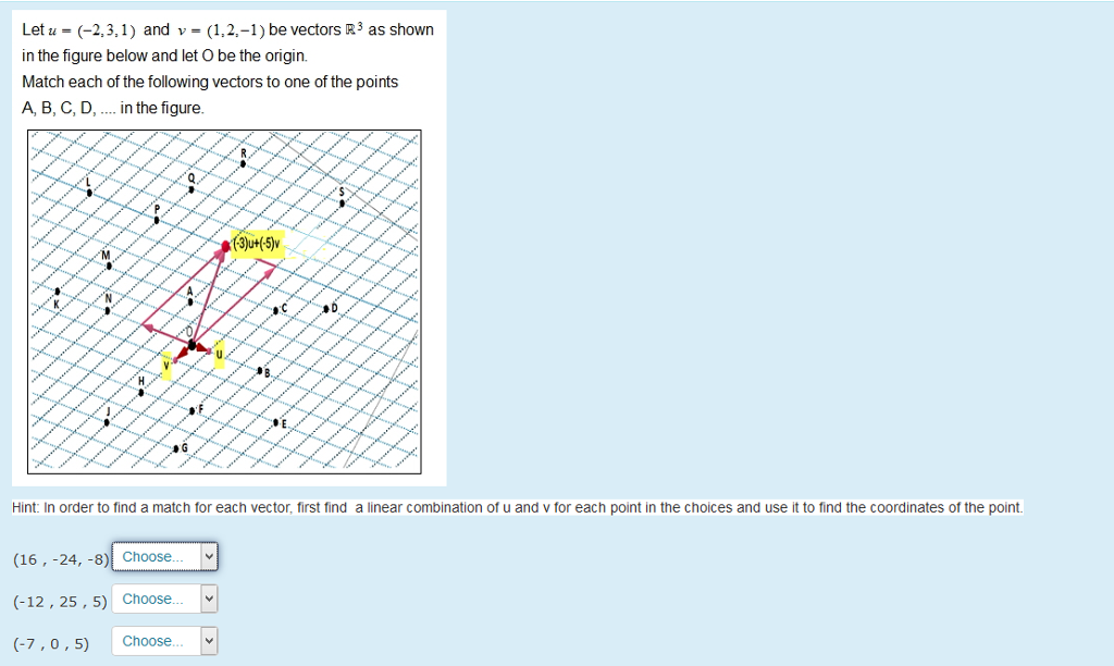 Solved Let u= (-2,3,1) and v= (1,2,-1) be vectors R3 as | Chegg.com
