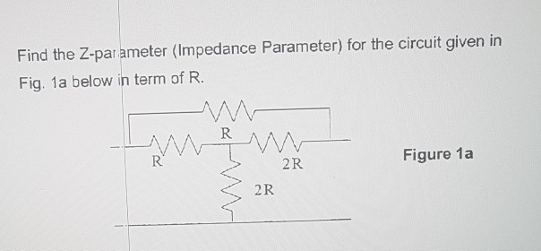 Solved Find the Z-parameter (Impedance Parameter) for the | Chegg.com