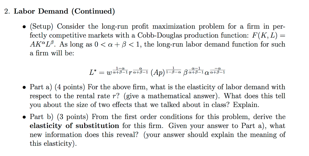 Solved Consider the long-run profit maximization problem for | Chegg.com