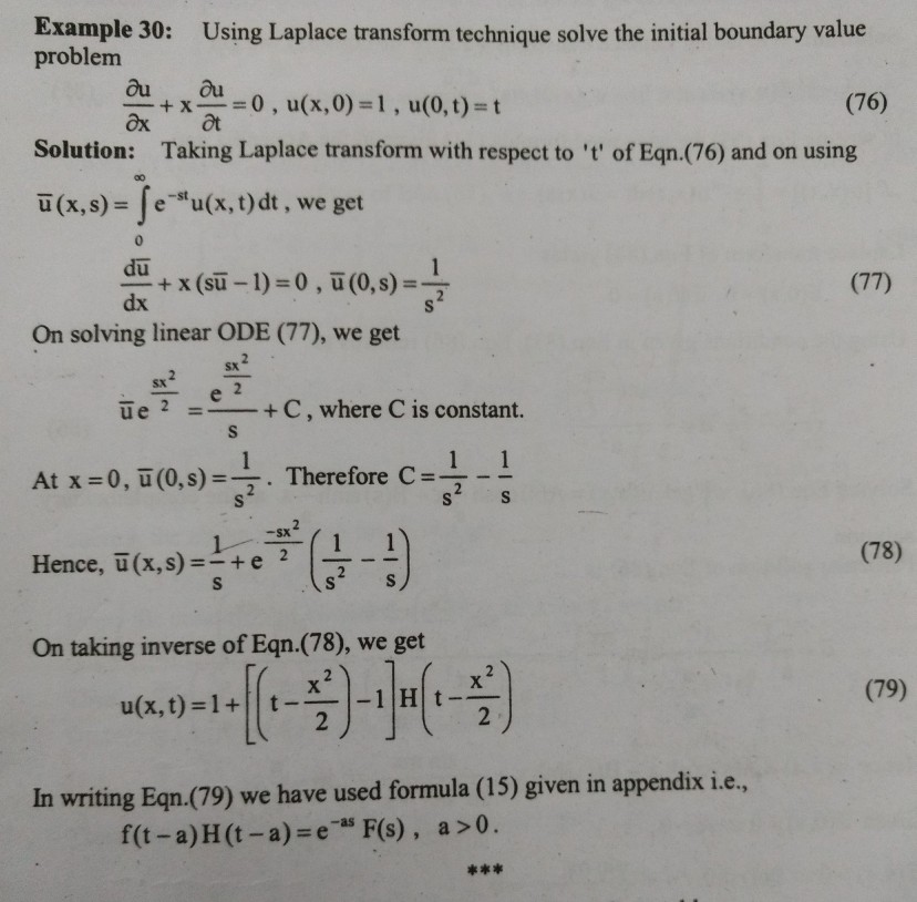 Solved Example 30: Using Laplace transform technique solve | Chegg.com