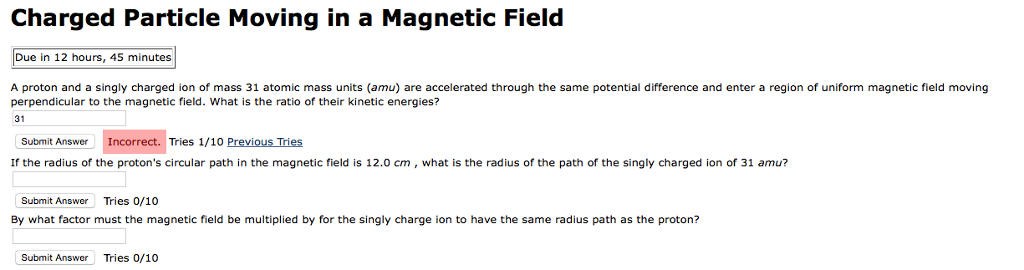 Solved Charged Particle Moving in a Magnetic Fielod Due in | Chegg.com