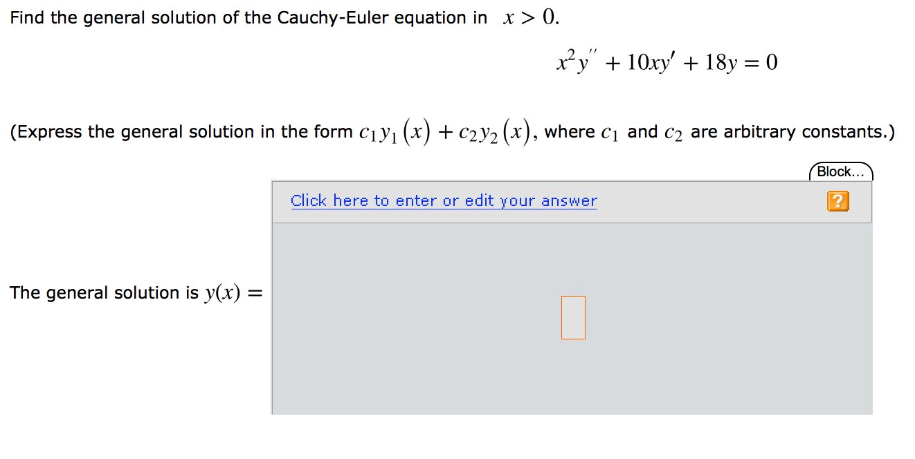 Solved Find the general solution of the Cauchy-Euler | Chegg.com